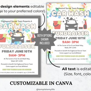 Car Wash Flyer Template School Fundraiser Flyer Printable Sports ...