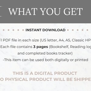 Reading Tracker Printable Bookshelf Reading Log Tracker Digital Book ...