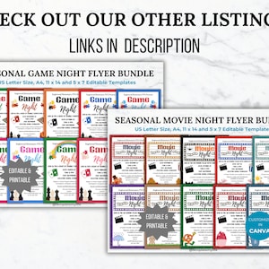 Movie Night Invitation PTO Template School Fundraiser PTA Flyer Family ...