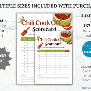 Chili Cook off Award Certificate Template PTO Bundle Community Fall ...