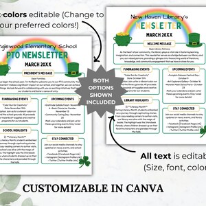 March PTA Newsletter Flyer Printable PTO School Newsletter Flyer ...