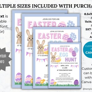 Easter Egg Hunt Flyer Template Pto Easter Fundraising Flyer School ...