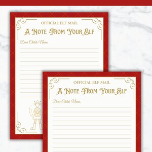 Letter From Elf Printable Christmas Tradition Note From Elf Letter ...