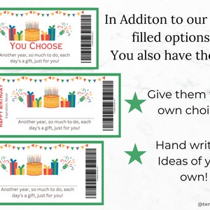 Birthday Coupon Book for Kids Birthday Gift Voucher Printable Kids ...