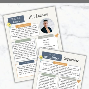 Meet the Teacher Editable Canva Template Class Newsletter Printable ...