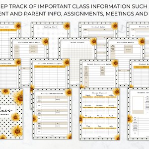 Class Planner Printable Teacher Organization Planner Classroom Binder ...