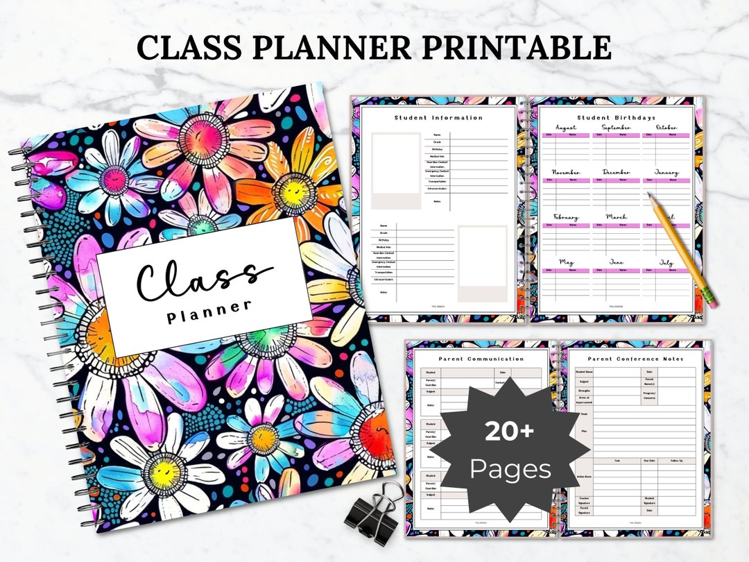Class Organization Binder Printable Classroom Information Binder ...