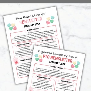 February PTA Newsletter Flyer Printable PTO School Newsletter Flyer ...