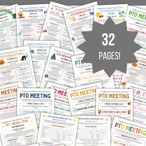 PTO Flyers Bundle Pta Templates Pto Newsletter Flyer Editable Pto ...
