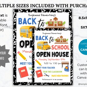 Back to School Open House Flyer Template Back to School Night ...