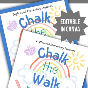 Chalk the Walk Flyer Template Staff Appreciation Event Poster Community ...