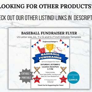 Baseball Pick a Date to Donate Template Baseball League Fundraiser ...