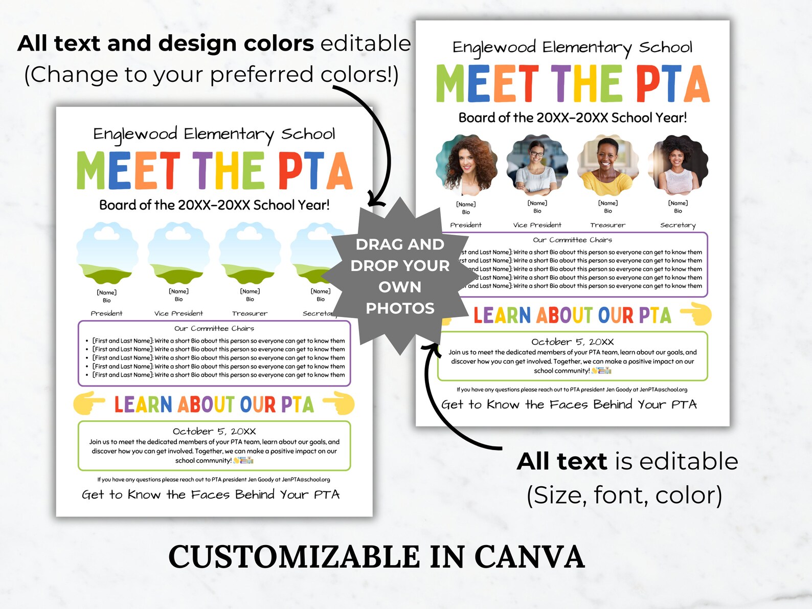 Meet the PTA Flyer Meet the PTO Template Meet the Pto Board - Etsy UK
