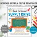School Fundraising Flyer Template Back to School Supplies Fundraiser ...