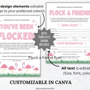 Editable Flock My Yard Flyer and Forms Bundle Flock a Friend Printable ...