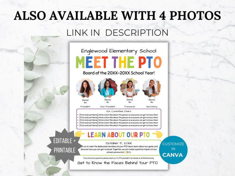 Meet the PTA Flyer Meet the PTO Template Meet the Pto Board Handout ...