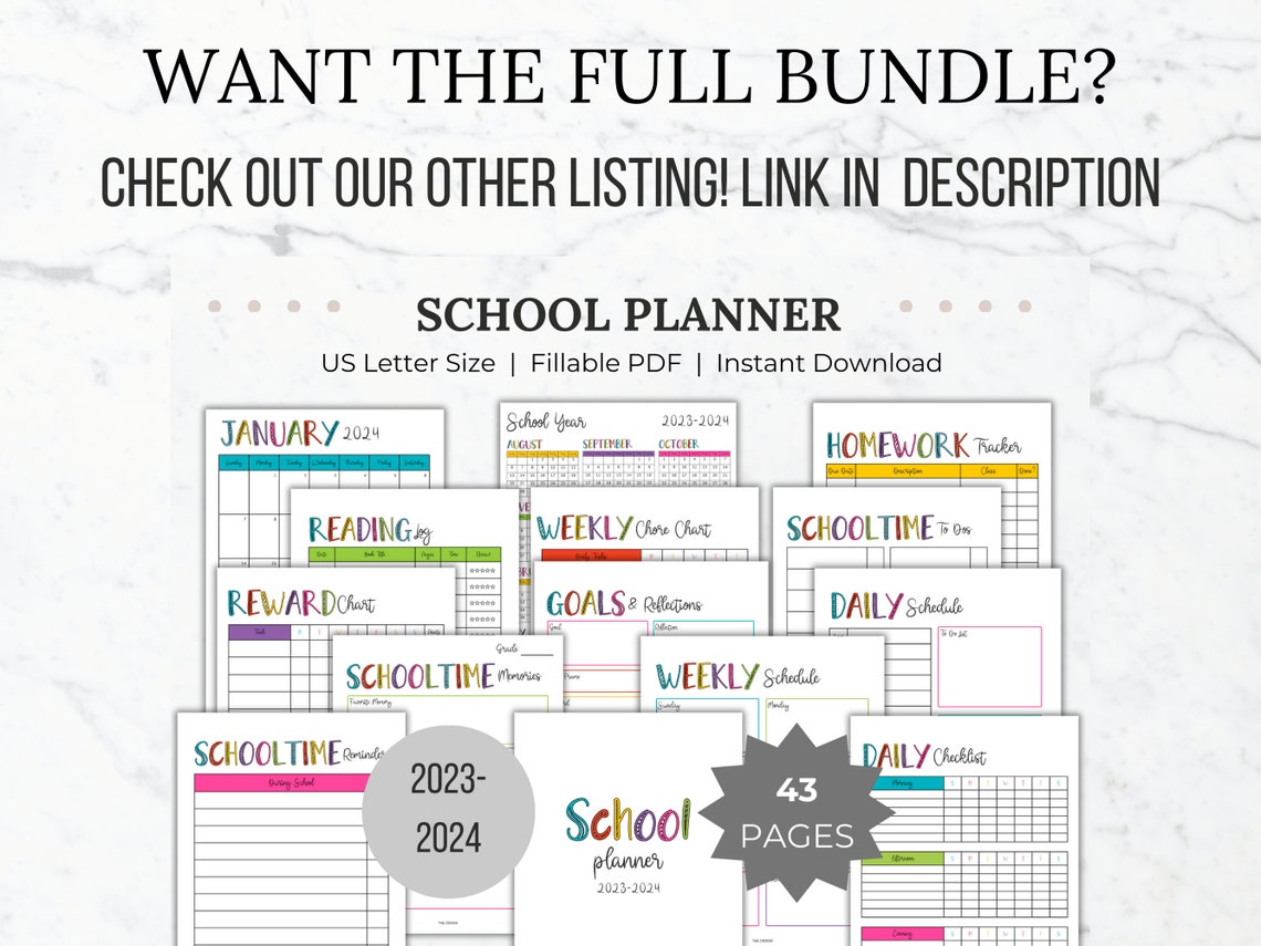 Kids Daily and Weekly Schedule Printable Bundle Kids Schedule Editable ...