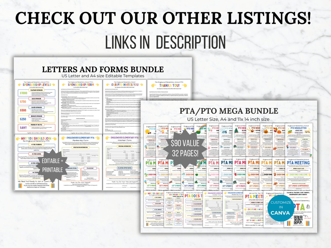 Fundraising Goal Tracker PTA Flyer Fundraiser Thermometer Template PTO ...