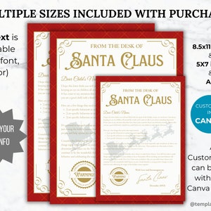 Santa Warning Letter From Santa Mail Printable Christmas Tradition Kids ...