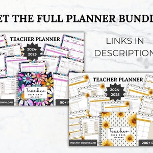 Class Planner Printable Teacher Organization Planner Classroom Binder ...