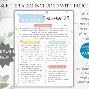 Meet the Teacher Editable Canva Template Class Newsletter Printable ...