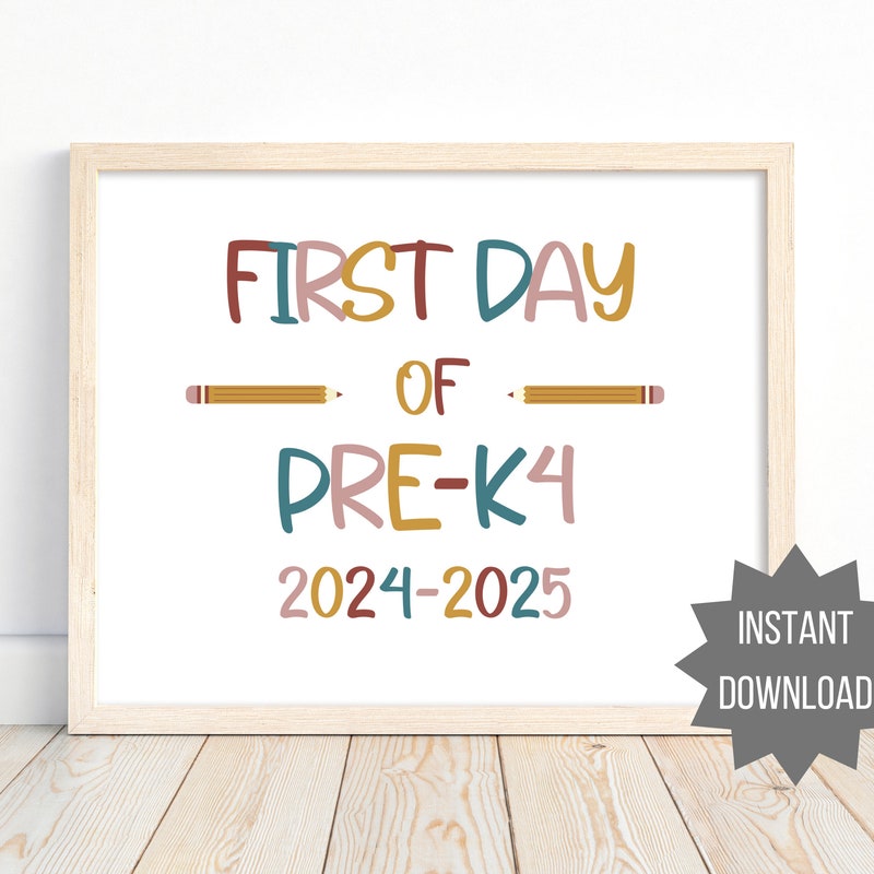 First Day of Pre K - Etsy