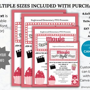 February Movie Night Church Flyer Fundraiser Template Business Event ...