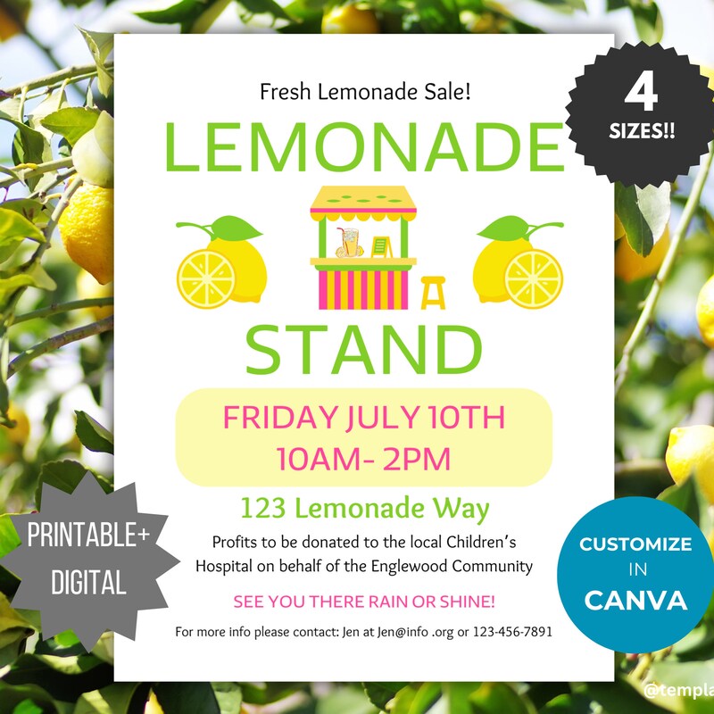 Lemonade Stand Sign - Etsy