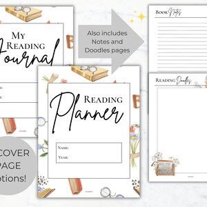 Book Reading Journal Printable Bundle Reading Planner Log Book Reading ...