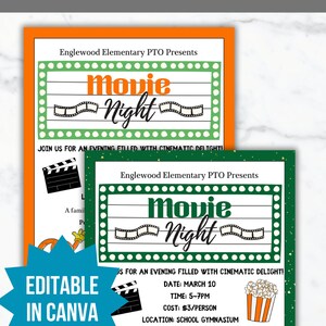 St Patrick Movie Night Invitation PTO Template School Fundraiser PTA ...