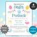 Easter Potluck Invitation Template Potluck Invite Flyer Easter Office ...
