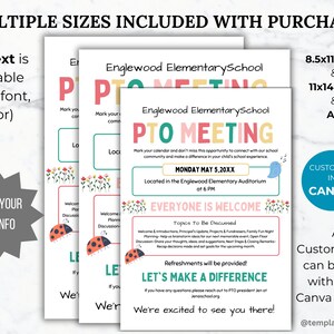 Easter PTA Meeting Flyer Template Spring Church Flyer Template Pto May ...