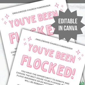 You've Been Flocked Notice Template Flock My Yard Editable Printable ...