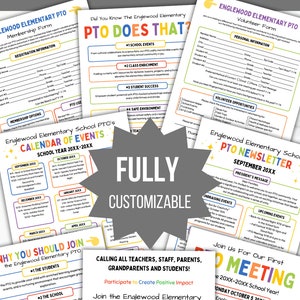 Editable PTO Flyer Bundle PTO Hand Out Templates Why Join the Pto ...