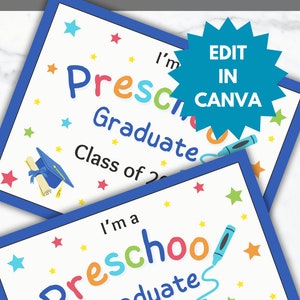 Editable Preschool Graduation Sign Template Last Day of Preschool ...