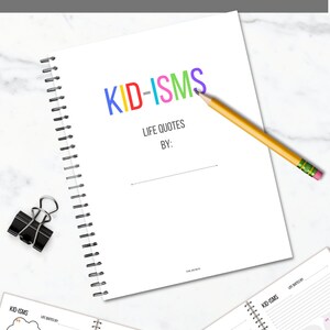 Kids Keepsake Journal Printable Childhood Memory Keepsake Kid Quotes ...