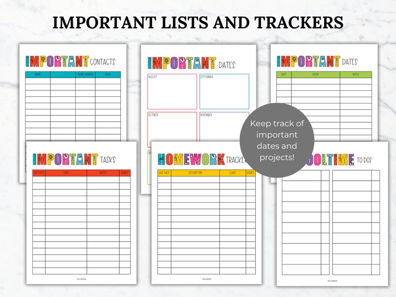 Printable Kids Planner School Year 2025-2026 Calendar Editable Kids ...