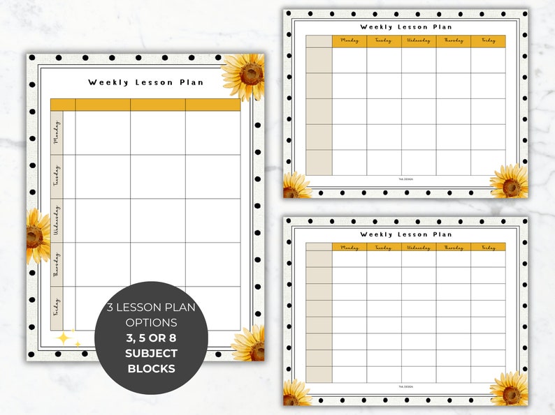 Lesson Planner Printable Teacher Lesson Plan Bundle Class Schedule ...