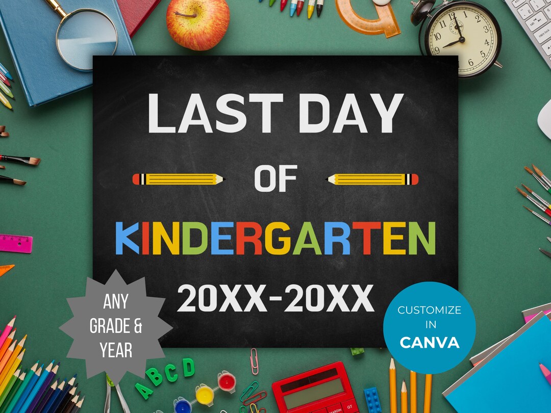 Editable Last Day of School Sign Template Chalkboard School Sign ...