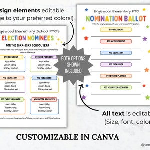 PTO Election Flyer Bundle PTA Election Templates Pto Member Recruitment ...