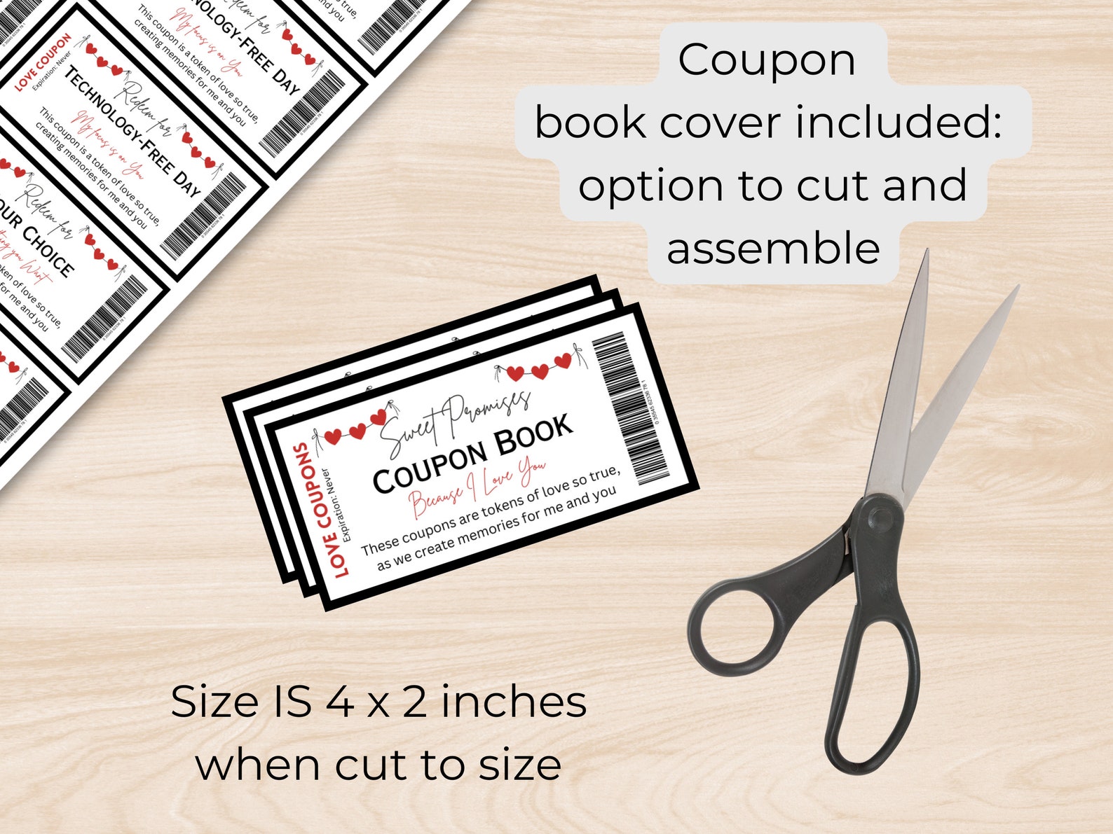 Love Coupon Book Printable Editable Love Coupons Couple Coupons ...