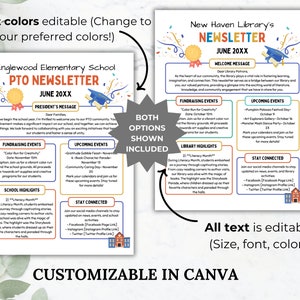 June PTA Newsletter Flyer Printable PTO School Newsletter Flyer ...