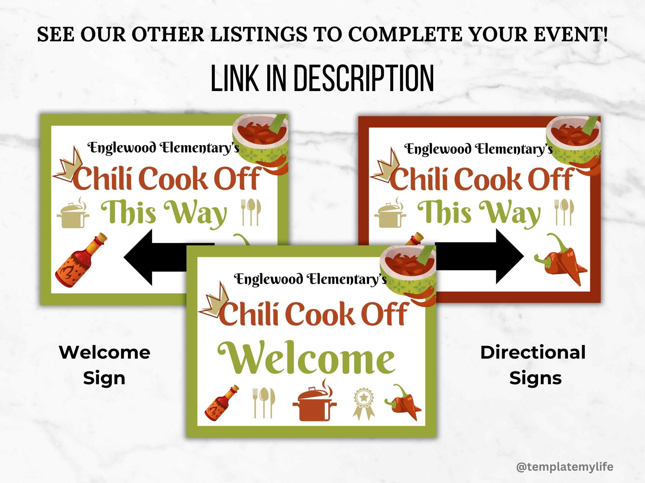 Chili Cook off Award Certificate Template PTO Bundle Community Fall ...