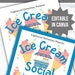 Ice Cream Social Flyer Template Ice Cream Party Event Poster Community ...