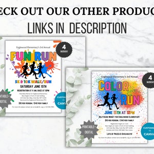 Walk-a-thon Flyer Editable Marathon Race Fundraiser Flyer PTA Printable ...