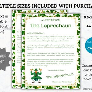 St Patricks Day Leprechaun Letter Bundle Leprechaun Trap Printable ...