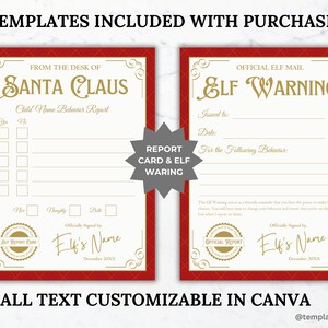 Elf Printable Bundle Elf Arrival Letter Elf Warning Letter Template Elf ...