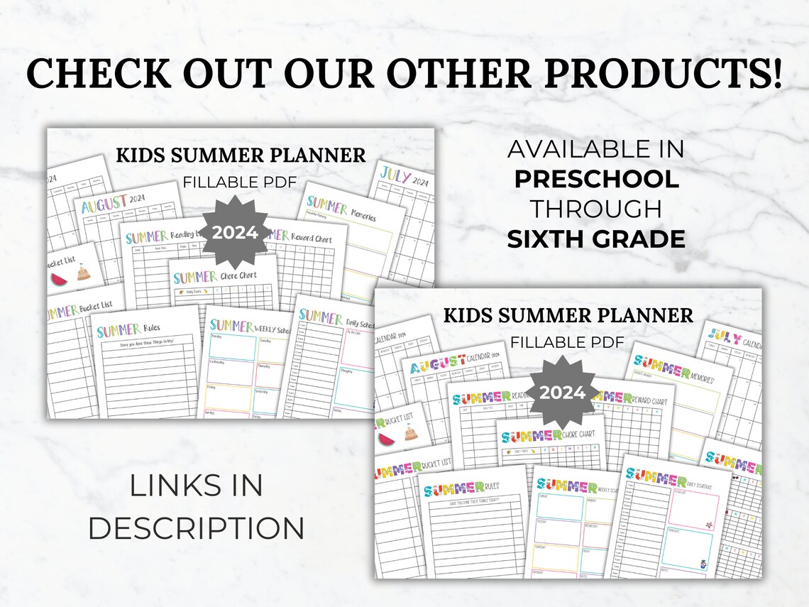 Summer Activity Planner Printable Summer Calendar Editable Kids Summer ...