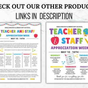 Teacher Appreciation Week Template All About My Teacher Printable ...
