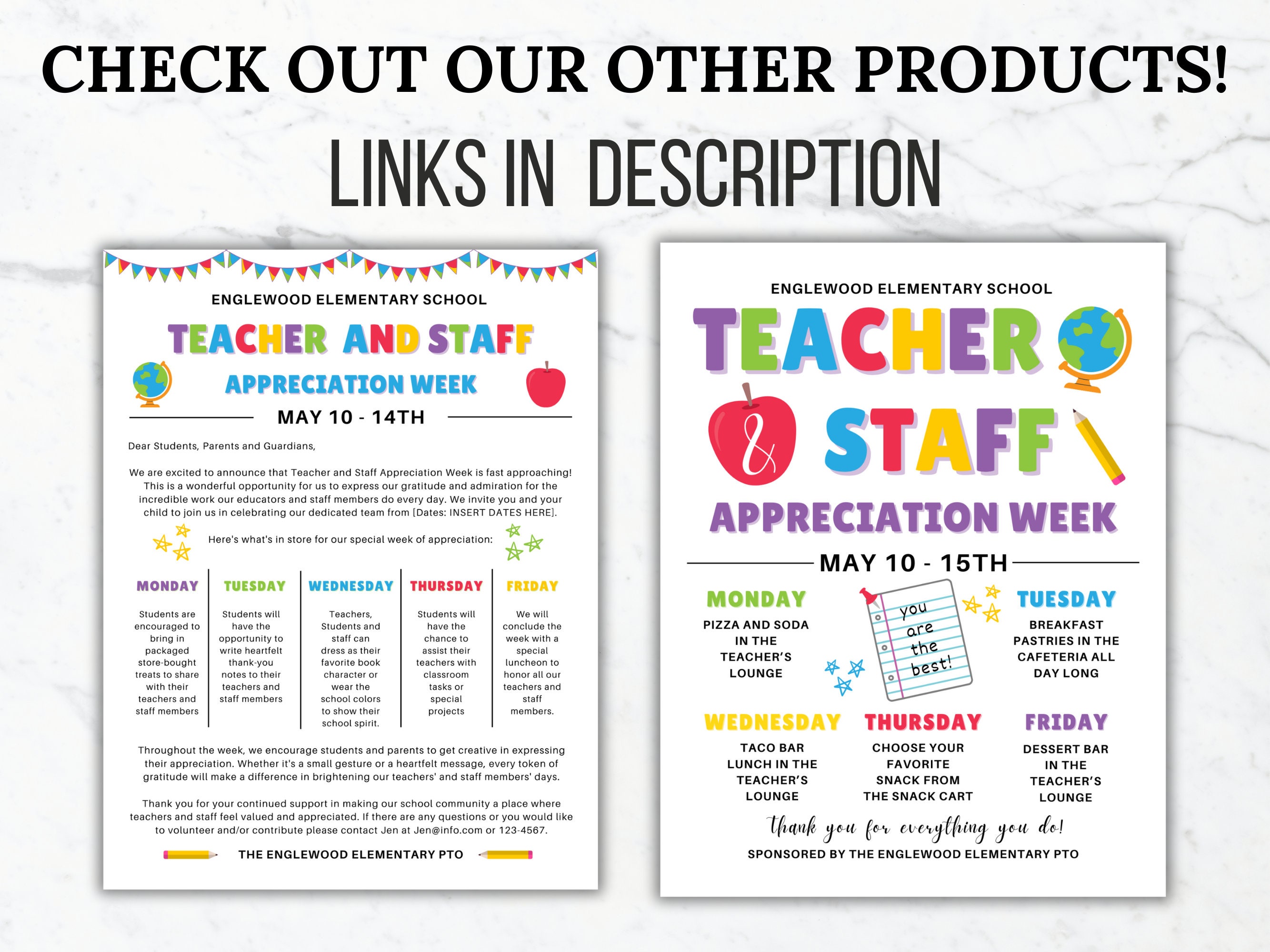 Teacher Appreciation Week Template All About My Teacher Printable ...